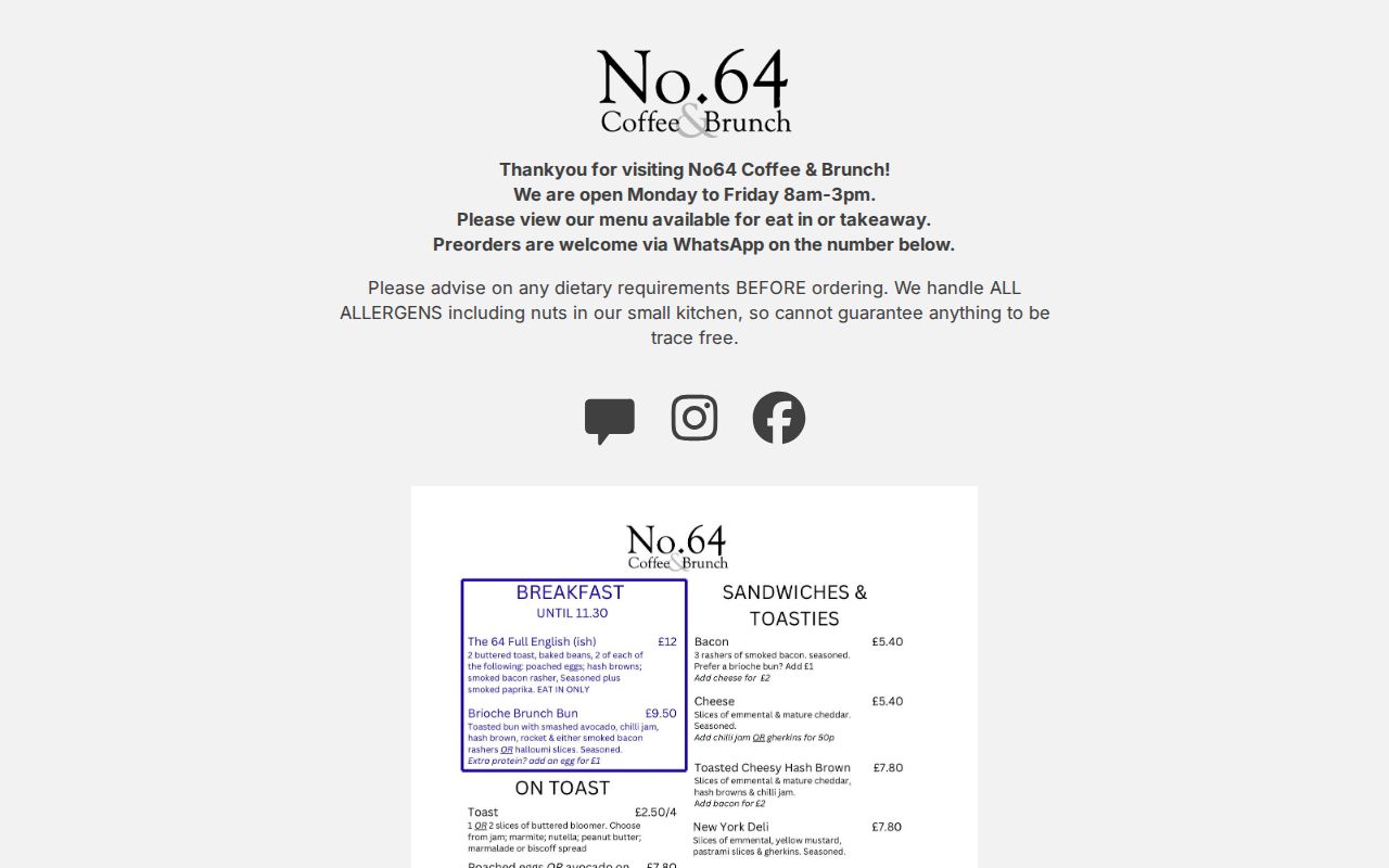 No64 Coffee & Brunch